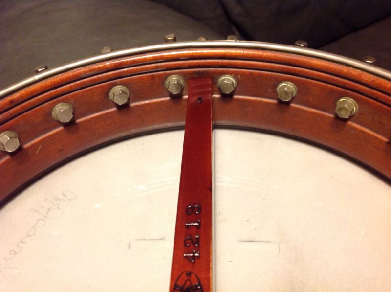 Old George Washburn woodstamped Banjo with a 3 Digit Serial Number ...