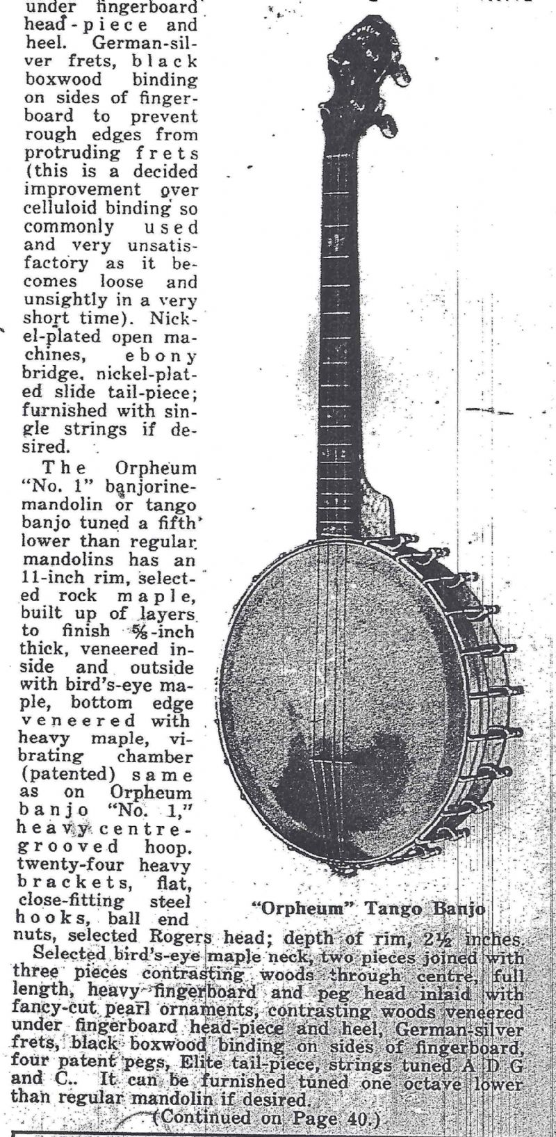 Old Orpheum Banjos - Discussion Forums - Banjo Hangout