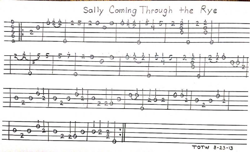 TOTW 8/23/13 - Sally Coming Through the Rye - Discussion Forums - Banjo ...