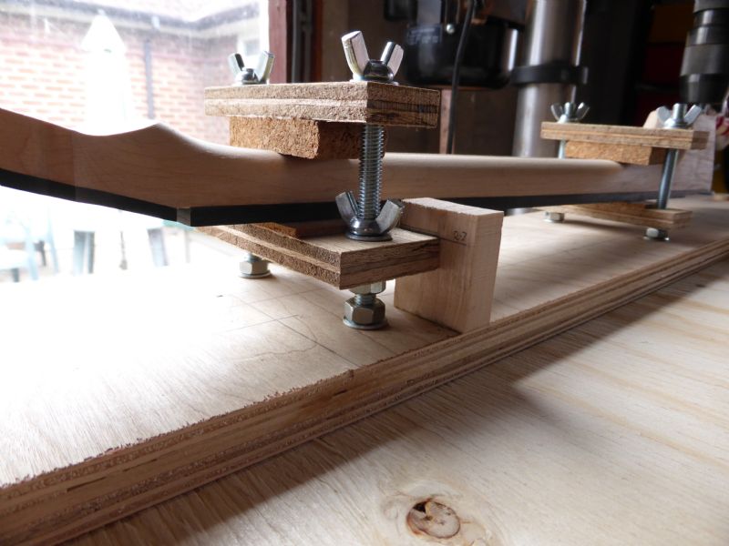 Heel shaping drill press jig. - Discussion Forums - Banjo Hangout
