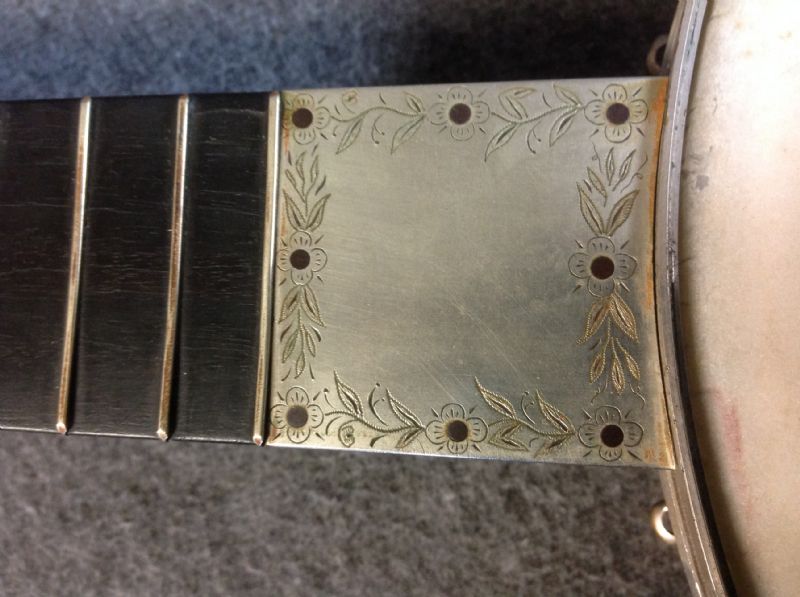 Engraved metal plates on Geo Dobson Victor banjos - Discussion Forums ...