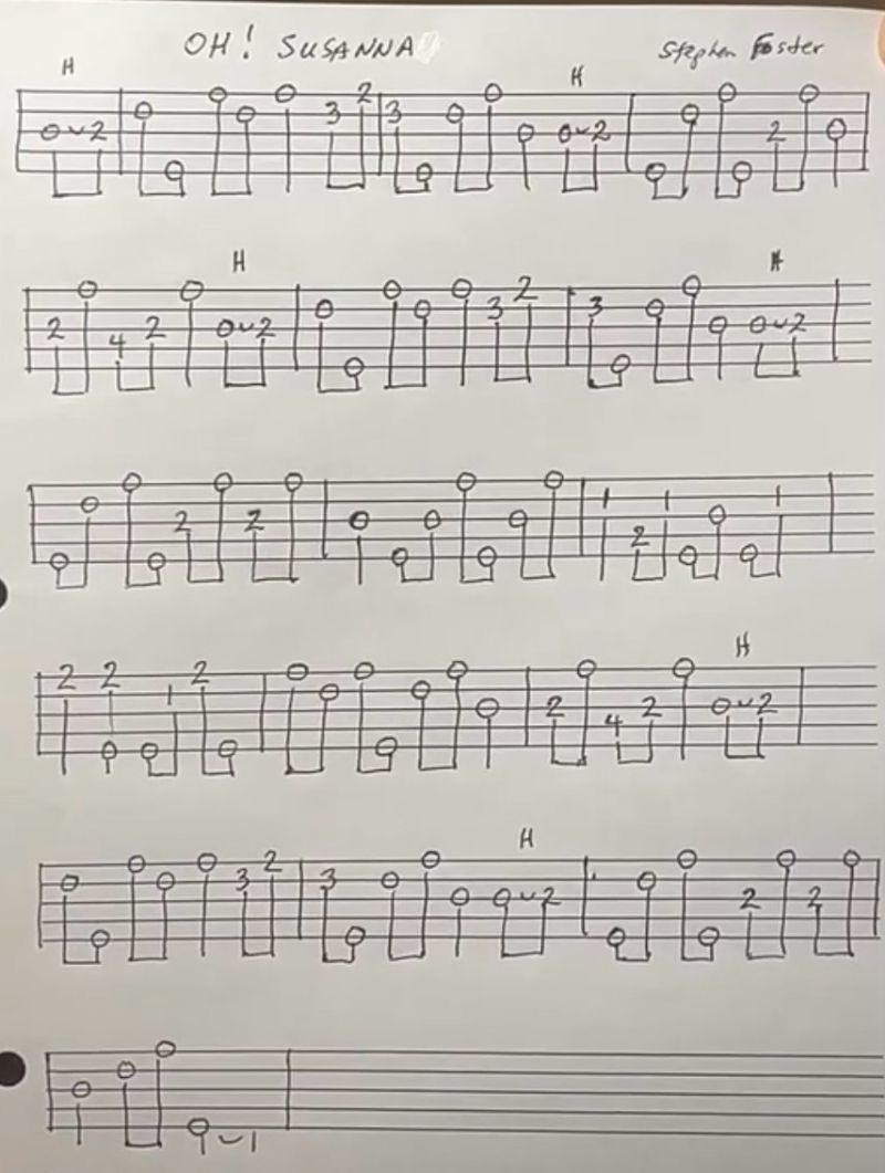 Oh! Susanna - easy TAB - Discussion Forums - Banjo Hangout