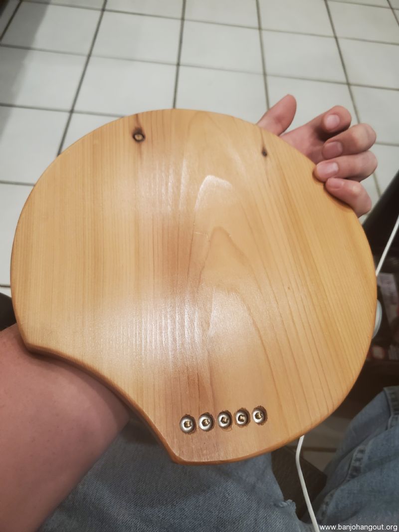 SOLD: SOLD: Cedar Banjo Board Deluxe - Banjo Hangout