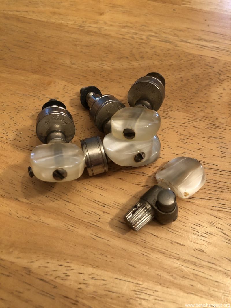 1970s Gibson Branded Banjo Tuners with matching 5th string tuner ...