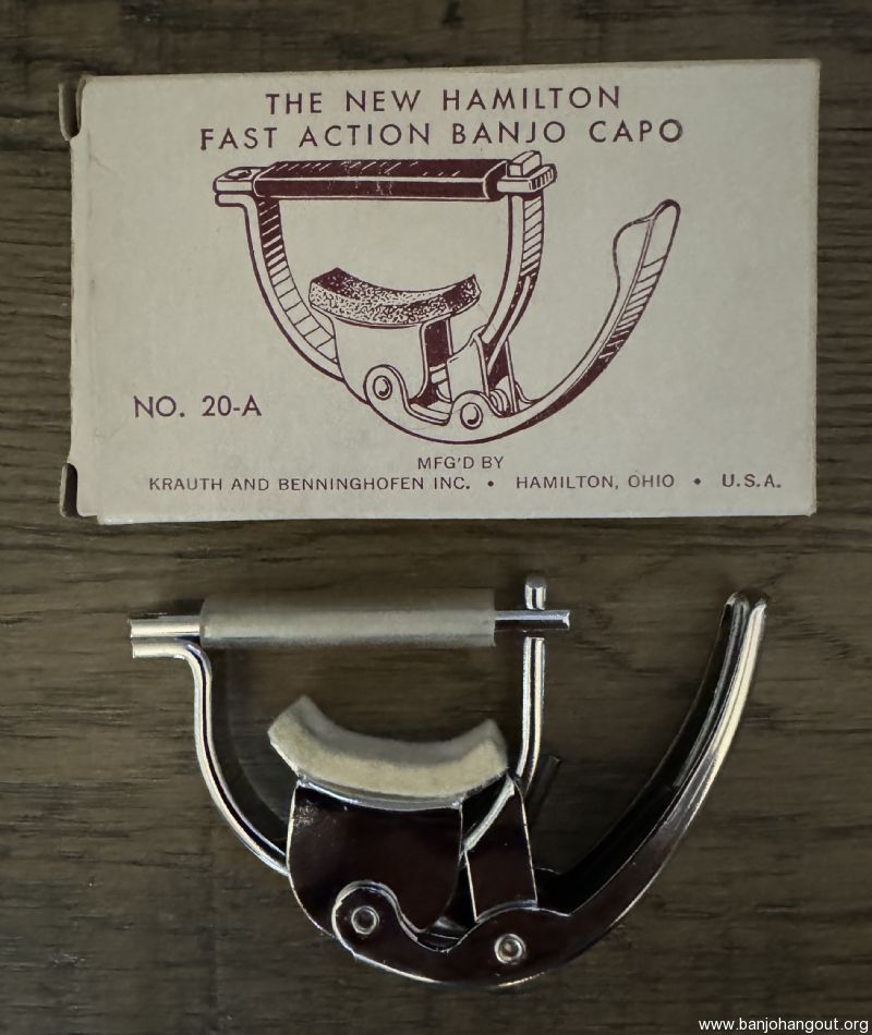 SOLD: New Old Stock Early 1960’s Hamilton 20-A Fast Action Banjo Capo ...