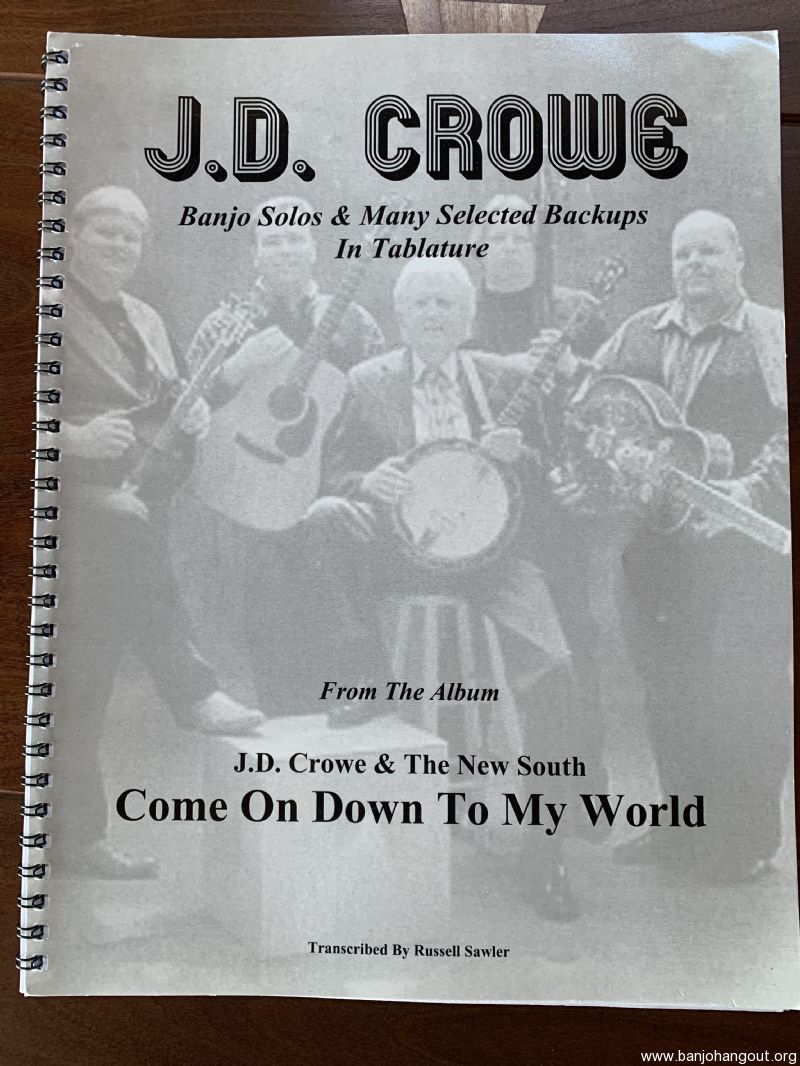 SOLD: JD Crowe banjo tab book “Come on down to my world” - Banjo Hangout