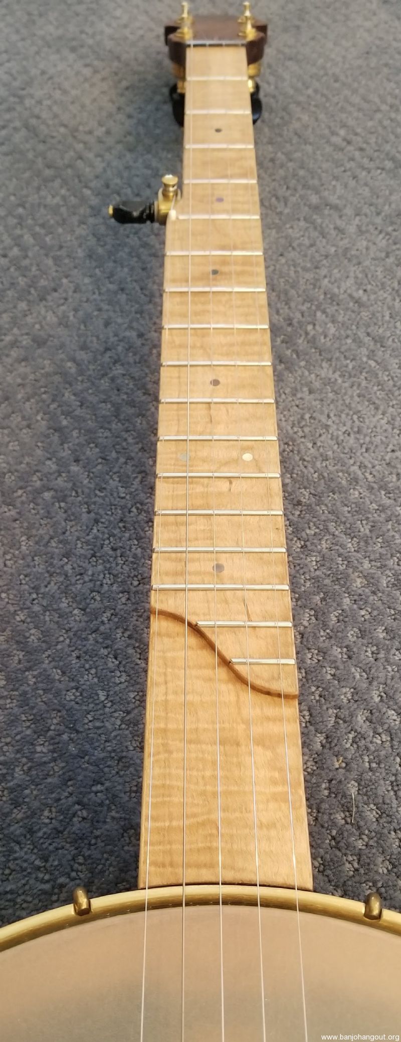 Stone Banjo Co. #22082X - NEW: Curly Maple Fretboard, Walnut Neck, 12 ...