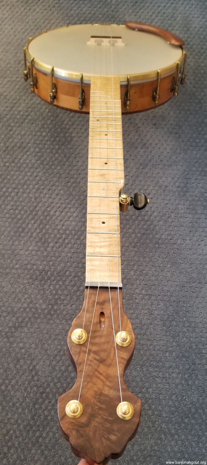 Stone Banjo Co. #22082X - NEW: Curly Maple Fretboard, Walnut Neck, 12 ...