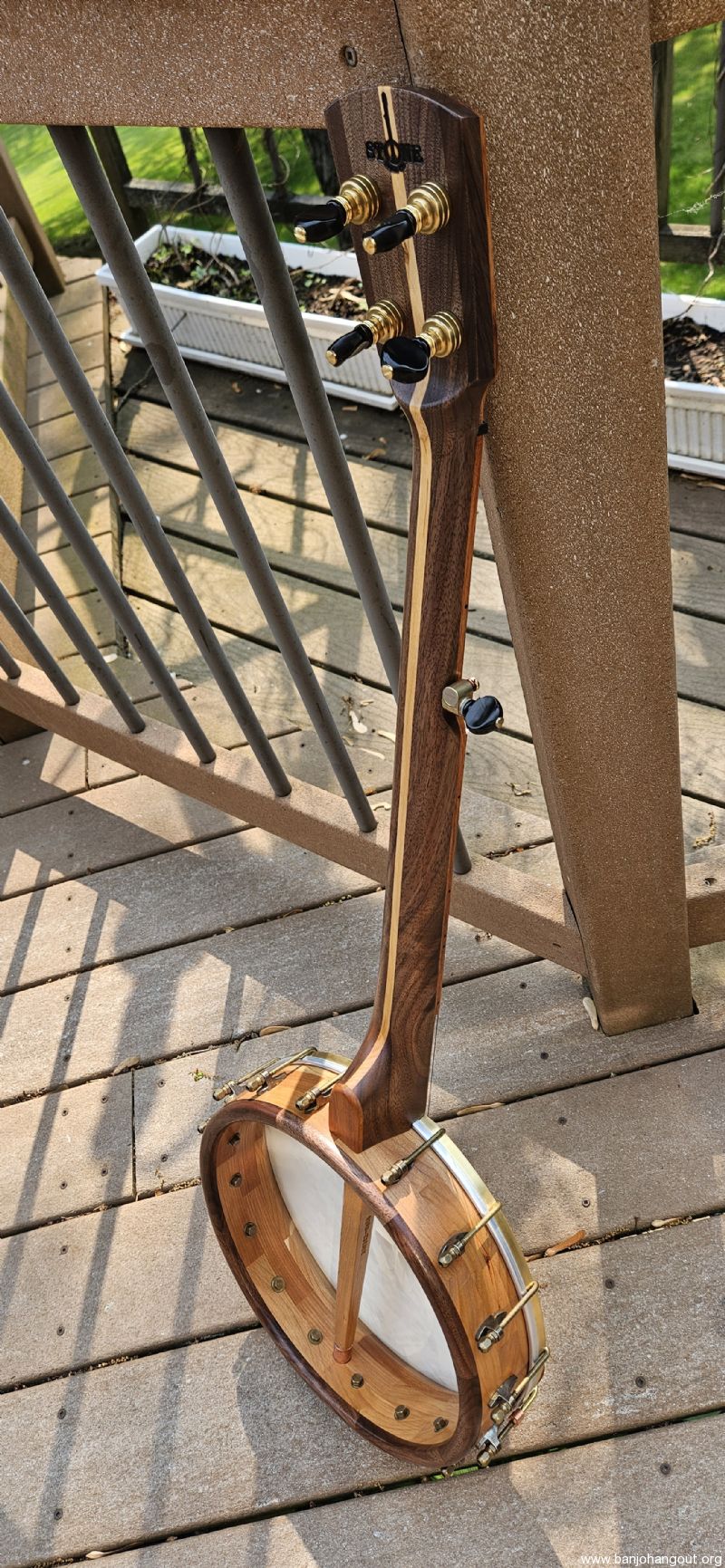 For Sale - Stone Banjo Co. #23130X - NEW: FRETLESS, Walnut Neck, 12 ...