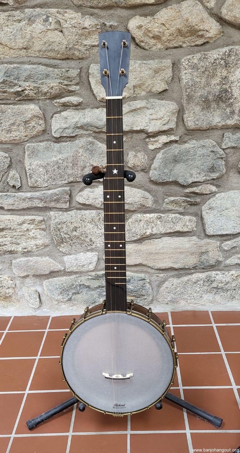 SOLD: Rickard Walnut Dobson Banjo 11" Like New - Banjo Hangout