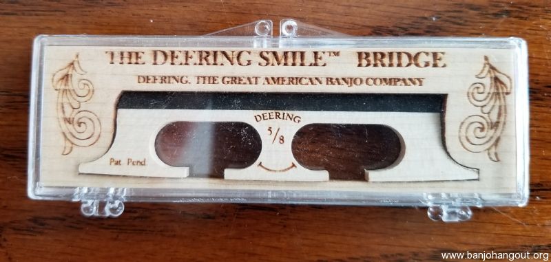 SOLD: Deering Smile Bridge, Flat, 5-string, 5/8 inch - Banjo Hangout