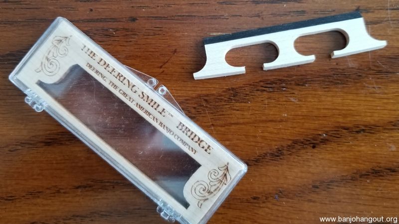 SOLD: Deering Smile Bridge, Flat, 5-string, 5/8 inch - Banjo Hangout