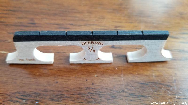 SOLD: Deering Smile Bridge, Flat, 5-string, 5/8 inch - Banjo Hangout