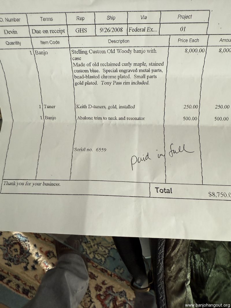 Stelling Banjo - Used Banjo For Sale at BanjoBuyer.com