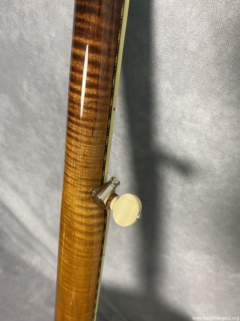 Stelling Golden Cross Curly Maple banjo with Tony Pass rim - Used Banjo ...