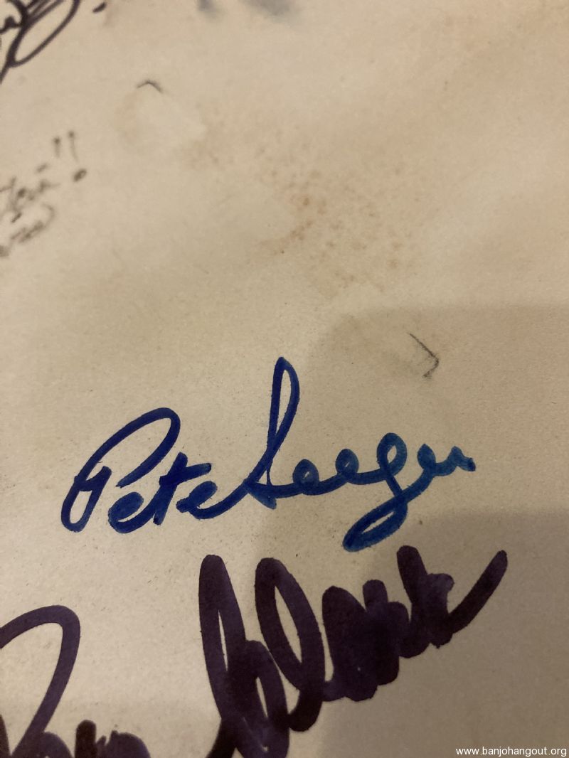 Signed by 10 Greats (Pete Seeger, Roy Clark, Earl Scruggs + More) 70s ...