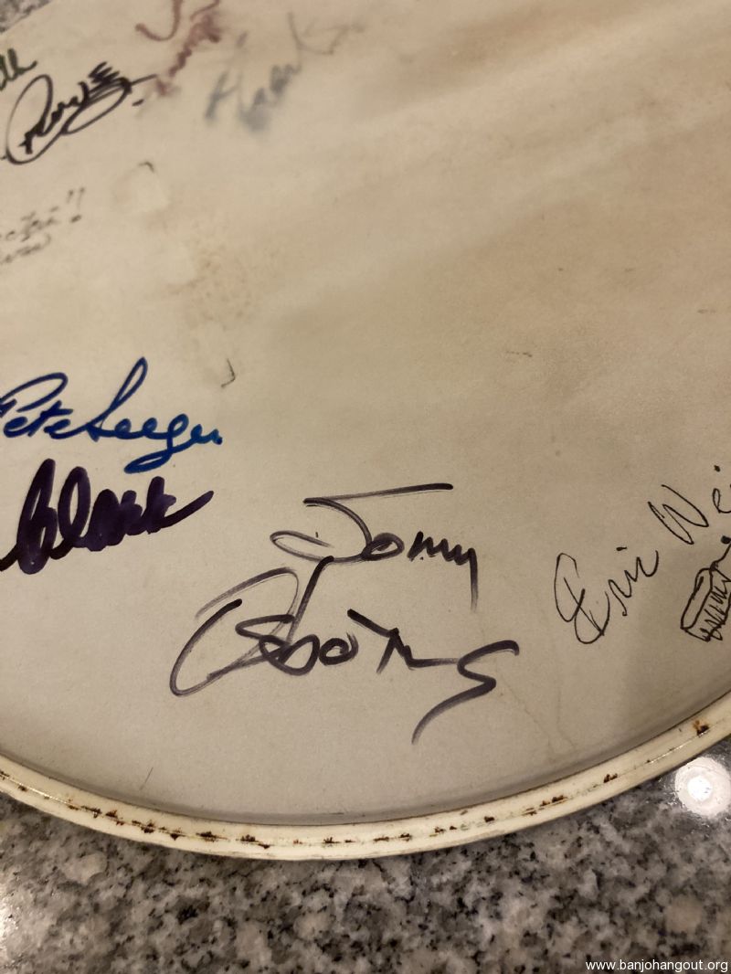 Signed by 10 Greats (Pete Seeger, Roy Clark, Earl Scruggs + More) 70s ...
