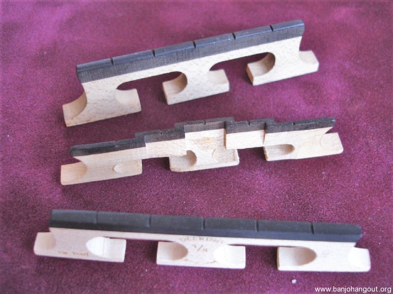 SOLD: 5-String Bridges, Mixed Sizes (All 3) - Banjo Hangout