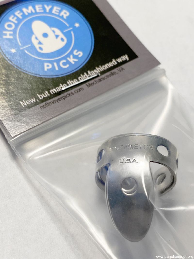 SOLD: Hoffmeyer Picks ".025 nickel-silver fingerpicks (Two Pairs) - Banjo Hangout