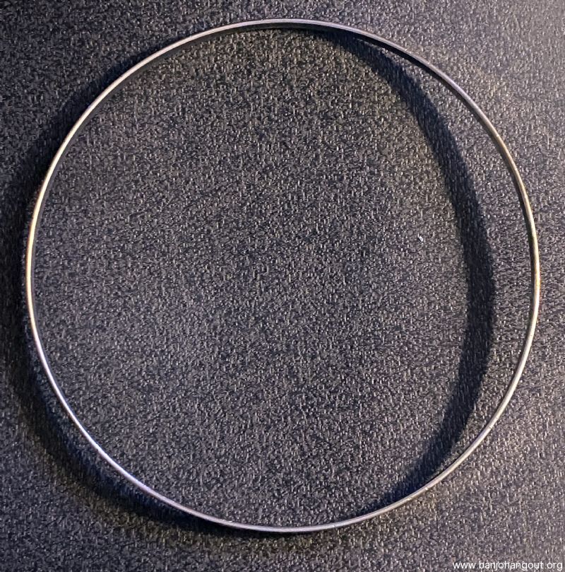 SOLD: Vintage E2 Banjo Tension Hoop - no notches, plated brass. 11" ID ...
