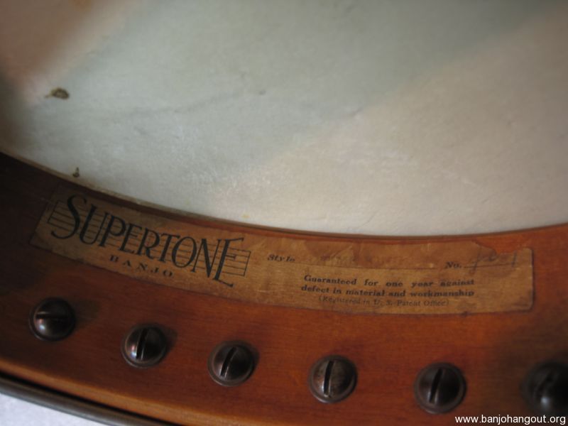 Supertone 5string OB Good shape + Hooks' Banjo Thimble - Used Banjo For ...