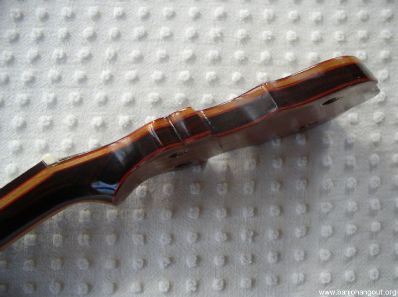 SOLD: Unusual rosewood and maple short-scale banjo neck - Banjo Hangout