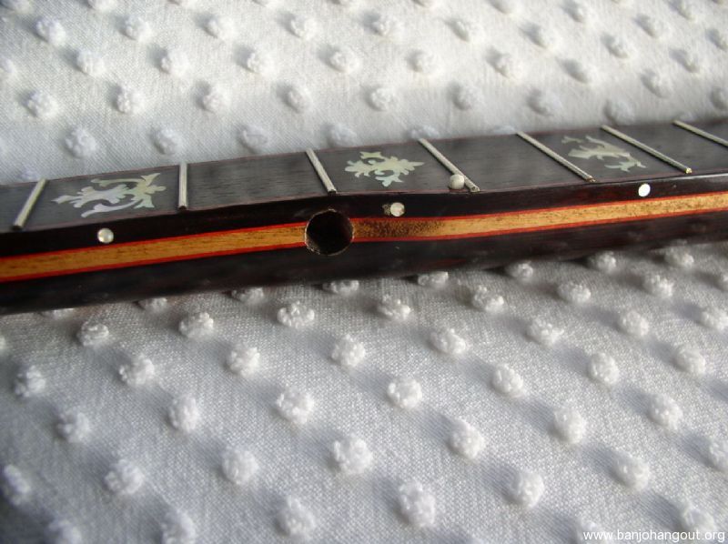 SOLD: Unusual rosewood and maple short-scale banjo neck - Banjo Hangout