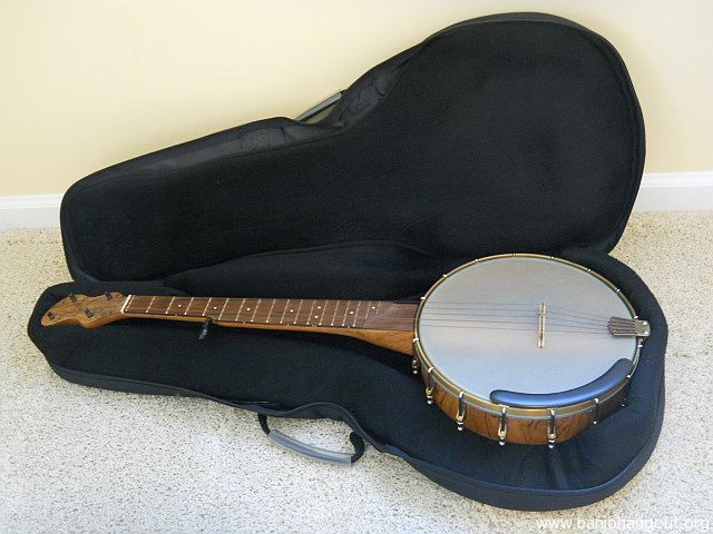 Spalted maple / oak 23" scale 5 string open back - Used Banjo For Sale ...