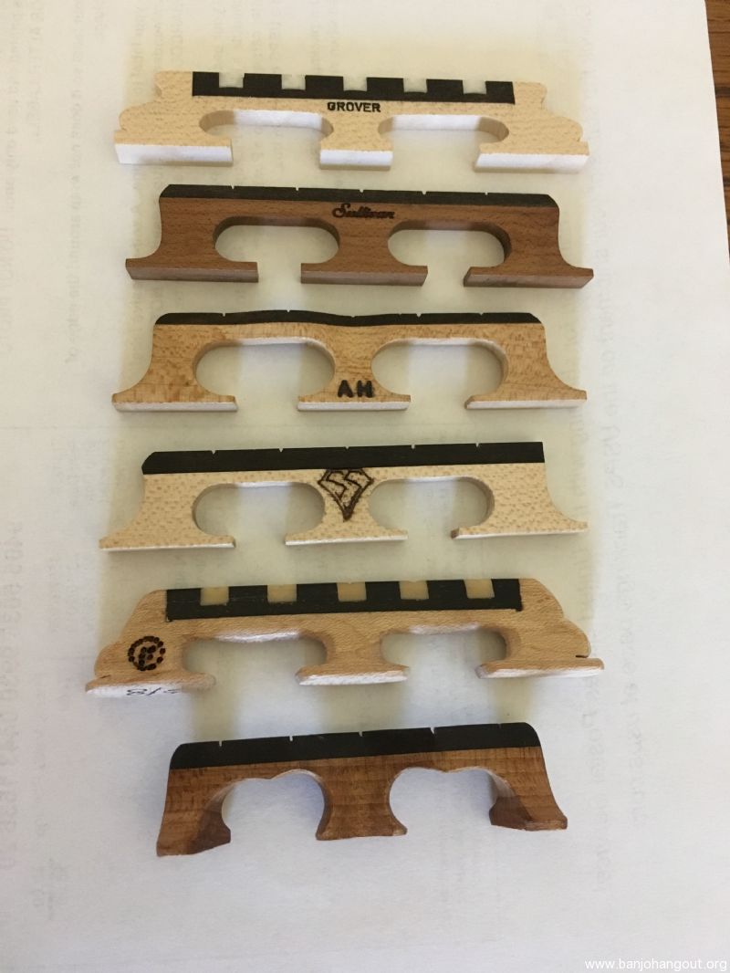SOLD: 6 Assorted Banjo Bridges *PENDING* - Banjo Hangout