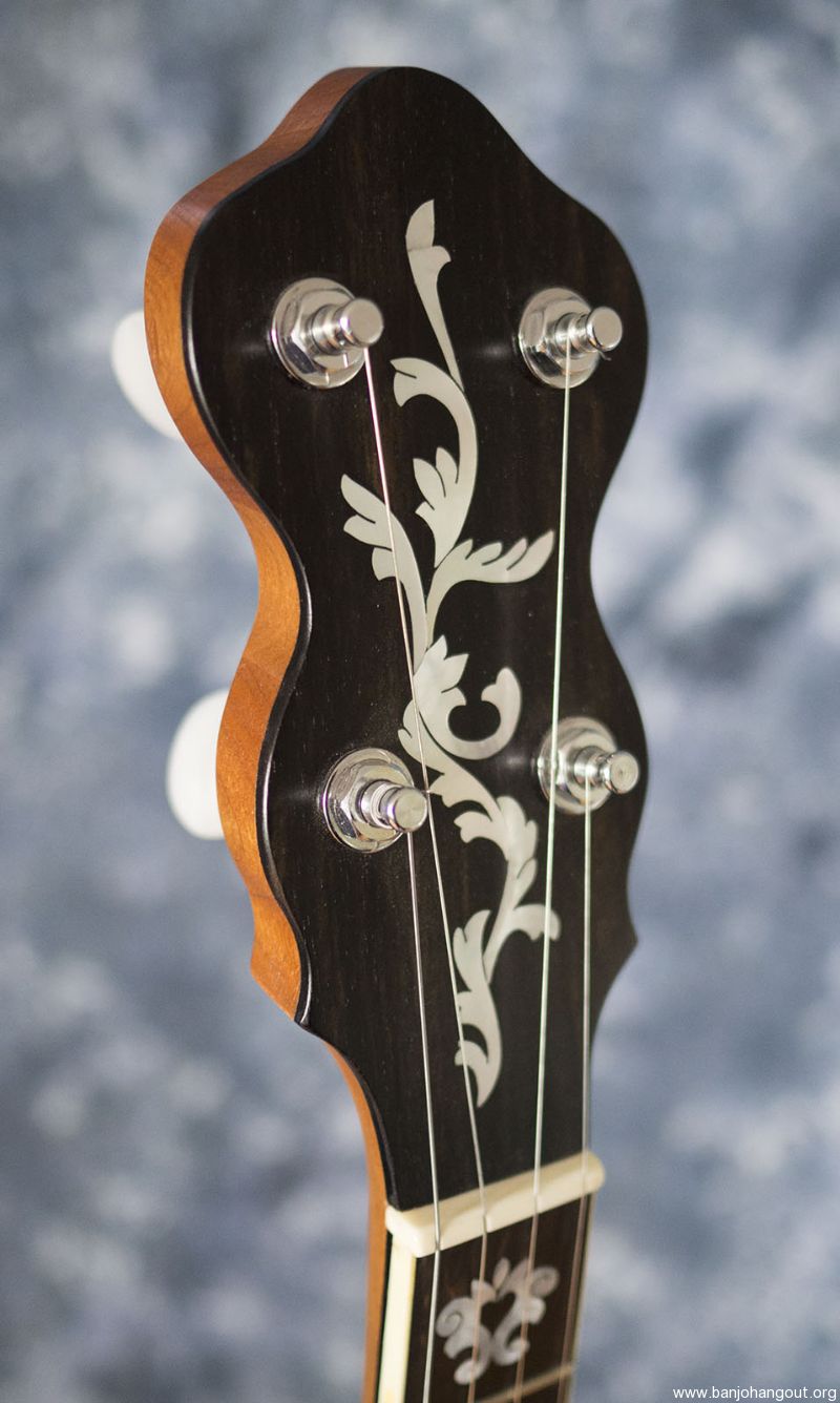 Sagmoen cherry banjo - 12 inch pot, Dobson ring, fancy inlay - Used ...