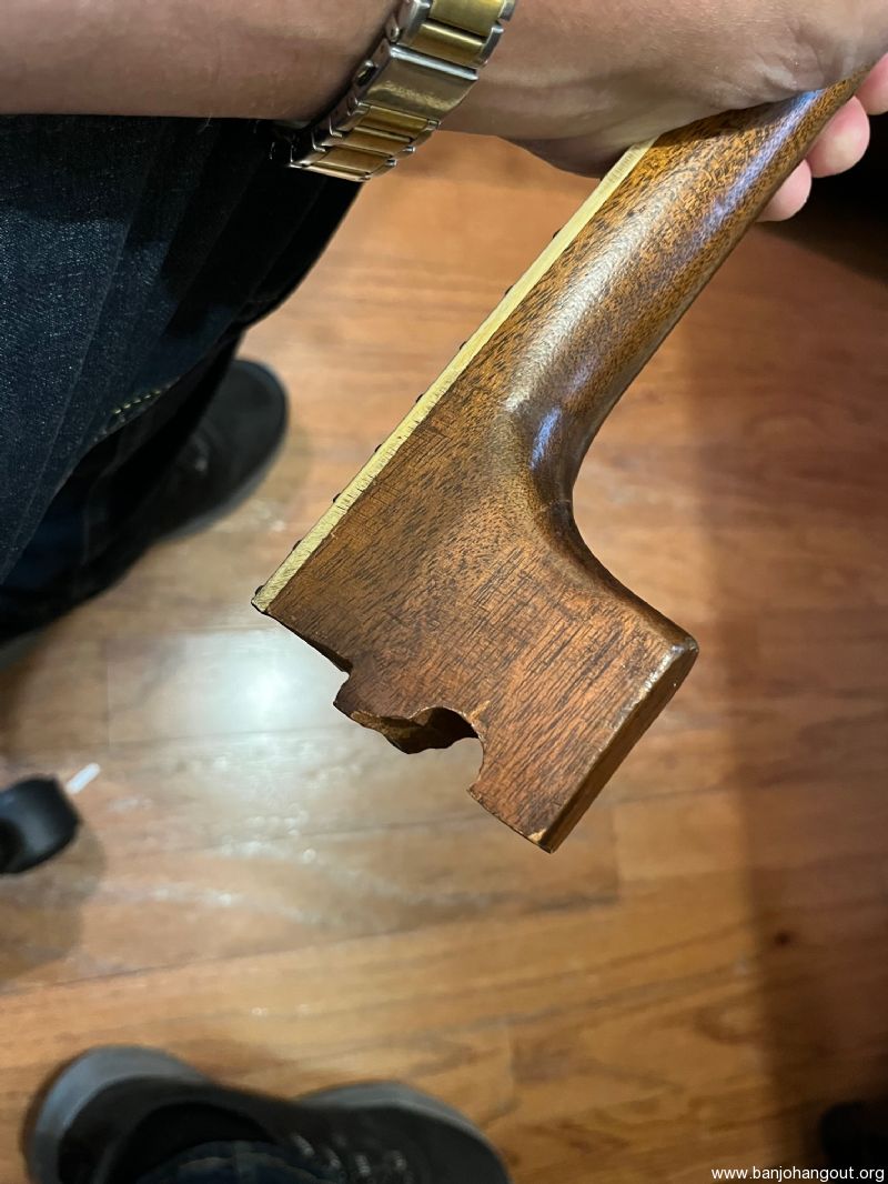 SOLD: Unknown Fiddle cut 5 string banjo neck - Banjo Hangout