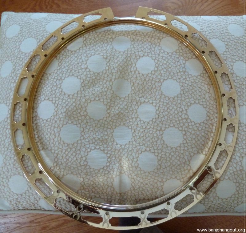 SOLD: Gold Engraved First Quality Music Flange - Banjo Hangout