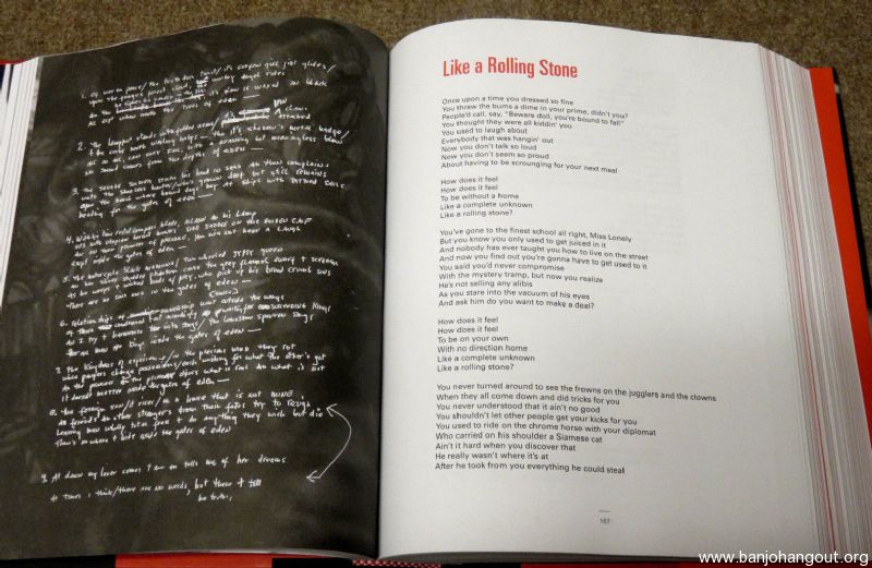 Bob Dylan - The Lyrics 1961-2012 (Hardcover) - Great book! - Banjo Hangout