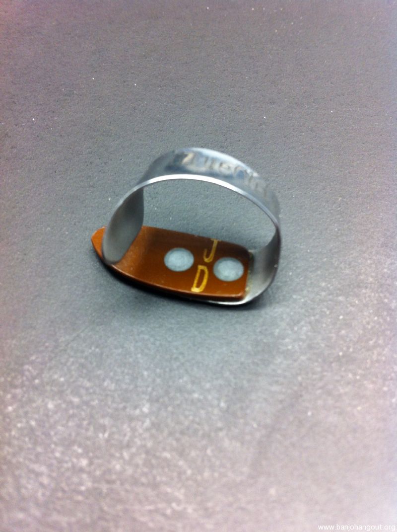 SOLD: JD Crowe Large Blue Chip Thumb Pick - Used - Banjo Hangout