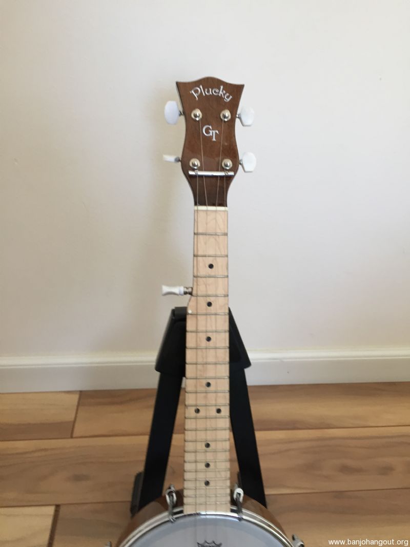 Gold Tone Plucky and Hard Shell Case: Free USPS Shipping - Used Banjo ...