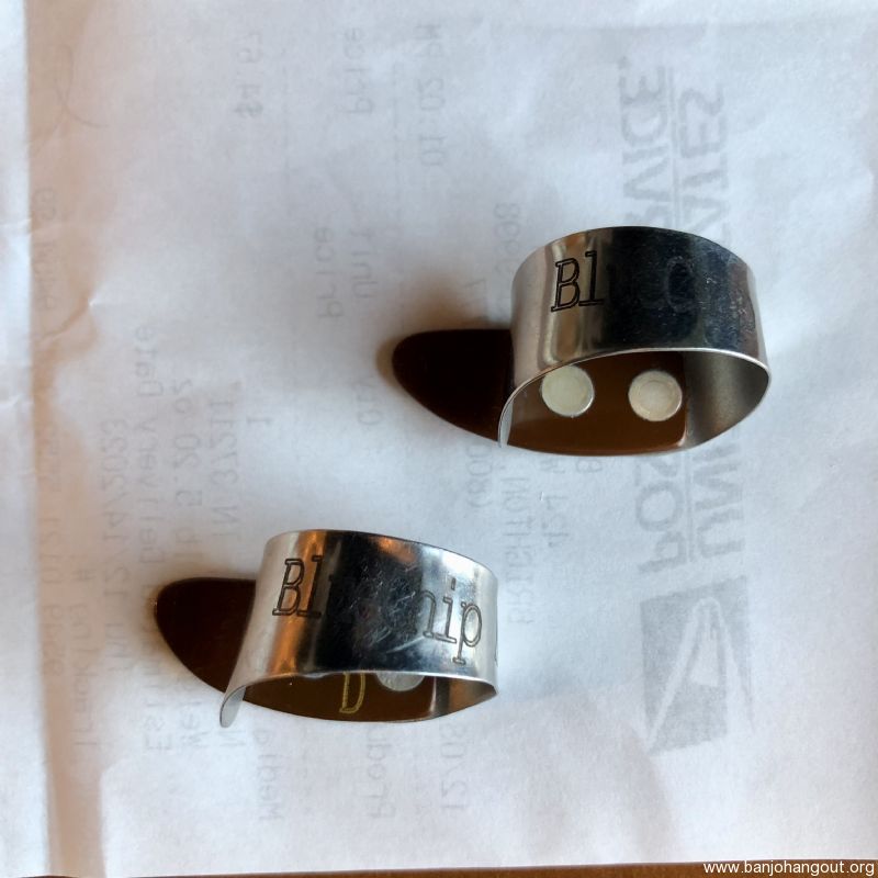 SOLD: 2 Blue Chip thumbpicks - Banjo Hangout