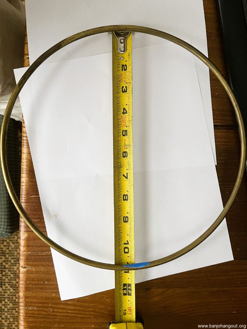 SOLD: pre-war 11" brass hoop (sold pending payment) - Banjo Hangout