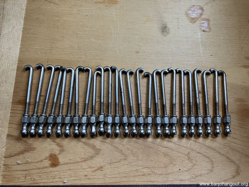 SOLD: "Vega" steel round hook/nut set /hold - Banjo Hangout