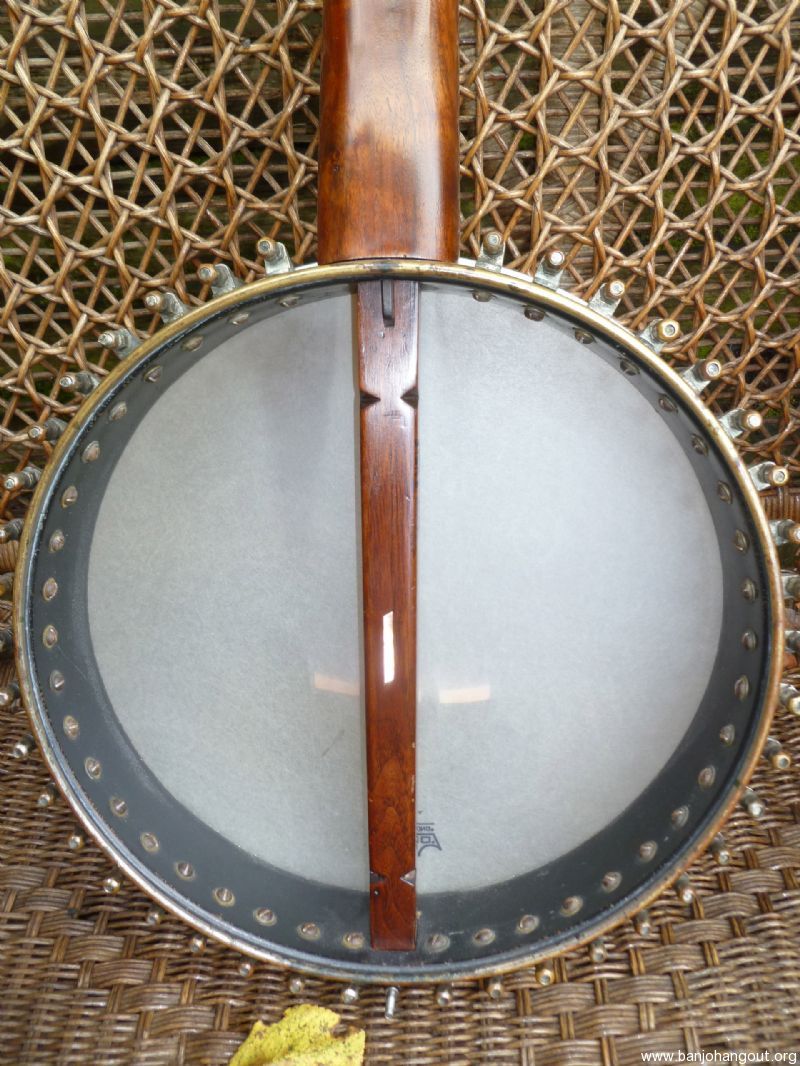 Open-back banjo with old pot and new handmade neck (shipping to ...
