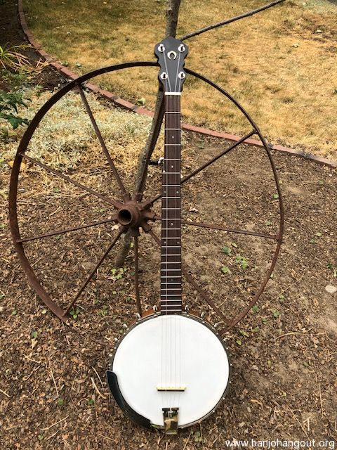 Walnut 5 String Banjo Vintage Pot and New Neck - Used Banjo For Sale at ...
