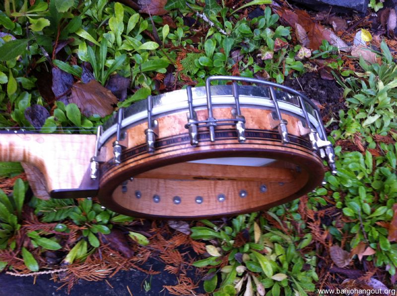 Bird'seye & Flame Maple Open Back 5 String Banjo - Used Banjo For Sale ...