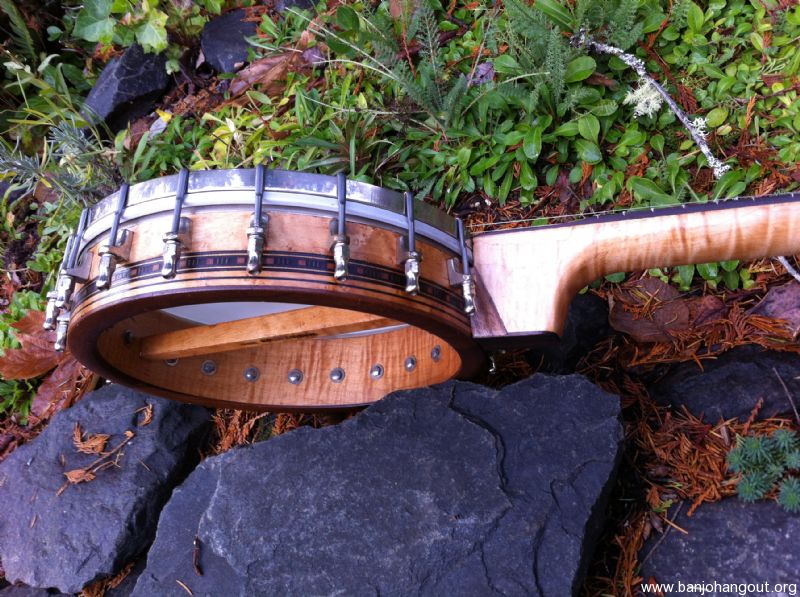 Bird'seye & Flame Maple Open Back 5 String Banjo - Used Banjo For Sale ...