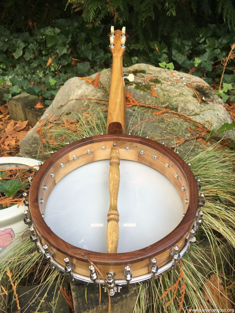New Myrtlewood and Walnut 5 String Open Back Banjo - Used Banjo For ...