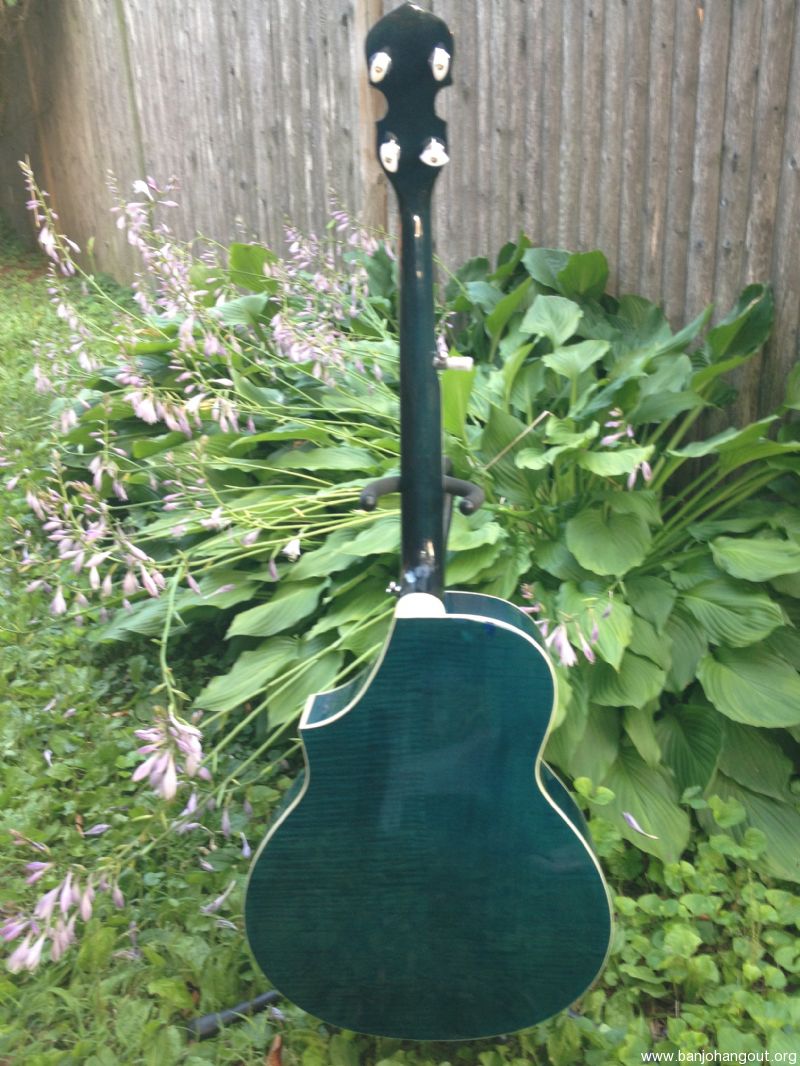 Gold Tone DOJO Dobro-Banjo // Rare Teal Sunburst Color - Used Banjo For ...