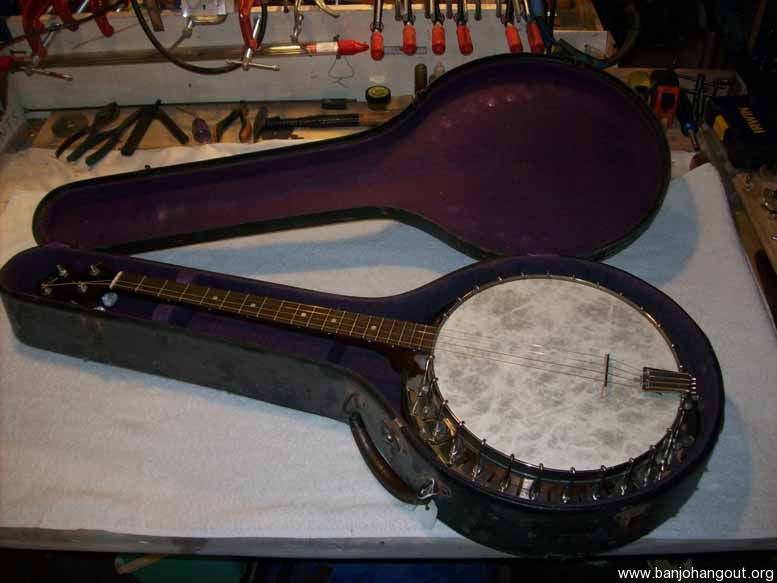1920s Vega Tenor Banjo - No model on dowel, Genuine Vega- Floor sweep ...