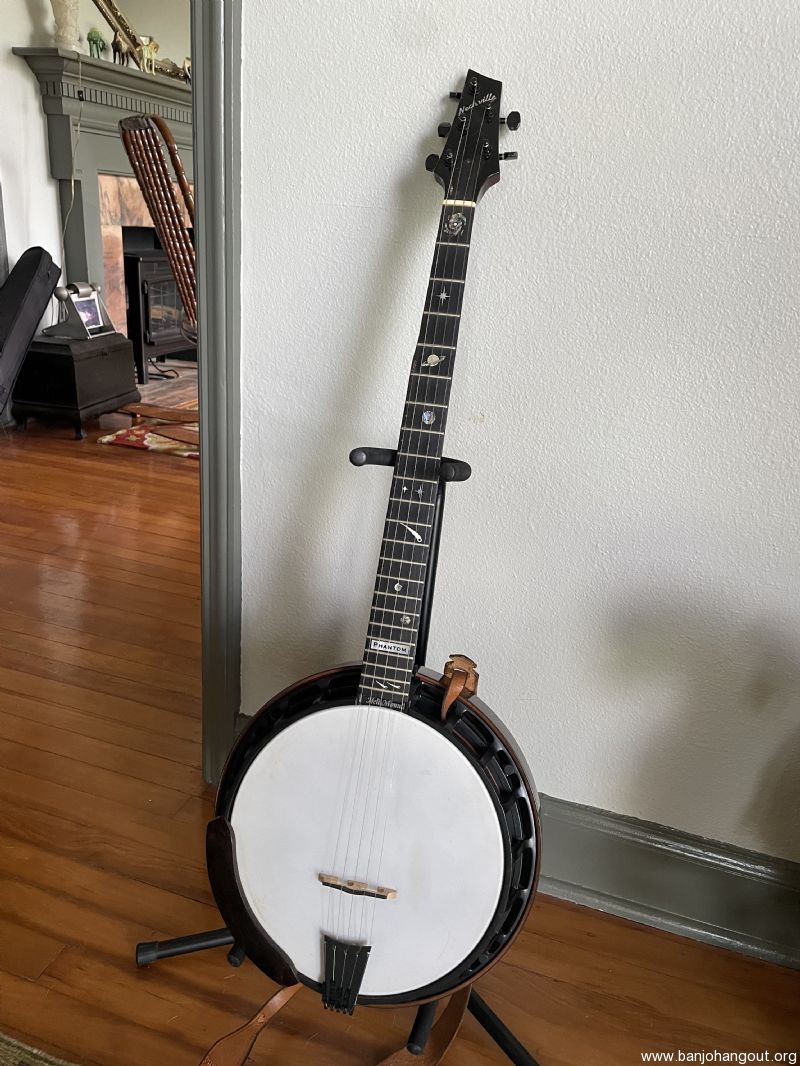 Nechville Mahogany Phantom with Galaxy Inlay - Used Banjo For Sale at ...