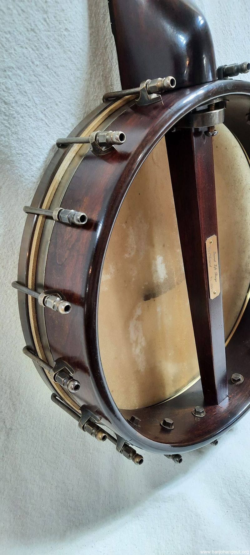 SOLD Old Time classic 12 inches rim cherry banjo - Used Banjo For Sale ...