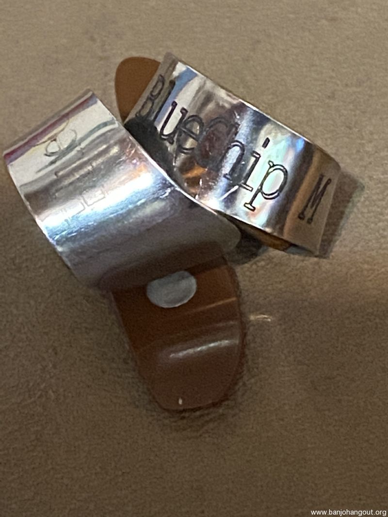 SOLD: Two Blue Chip Thumb Picks - Banjo Hangout