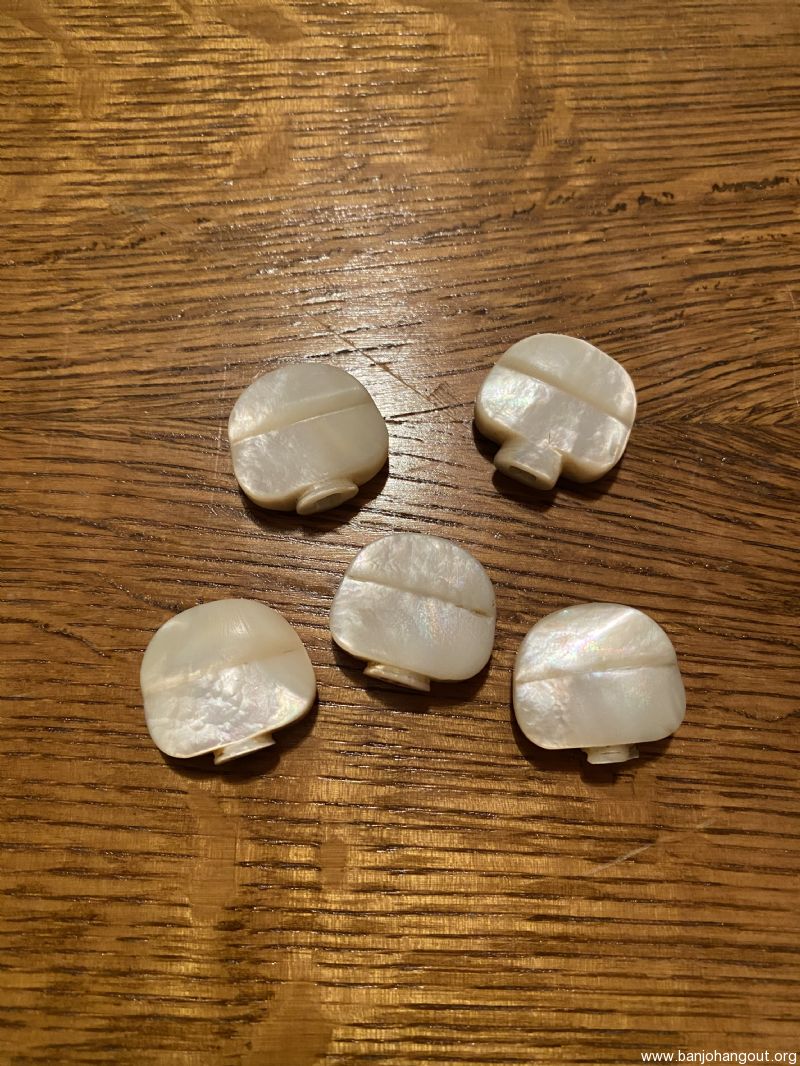 SOLD: Five Genuine Mother of Pearl Tuner Buttons - Banjo Hangout