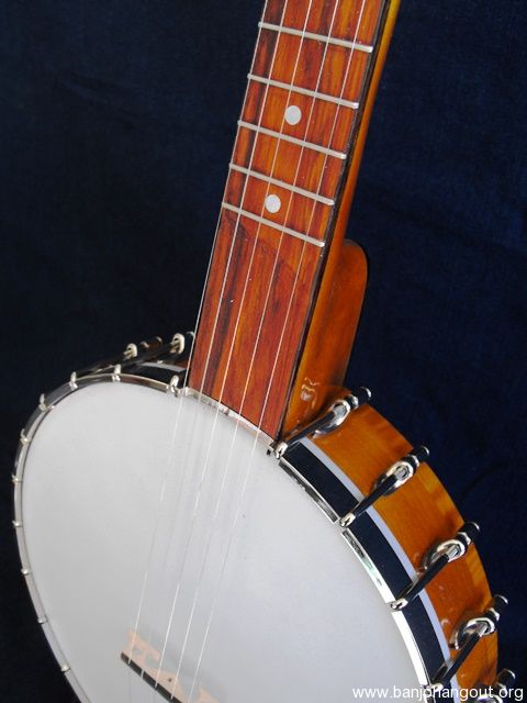 White Mountain Banjo-Curly Maple OB with internal reso and scooped neck ...